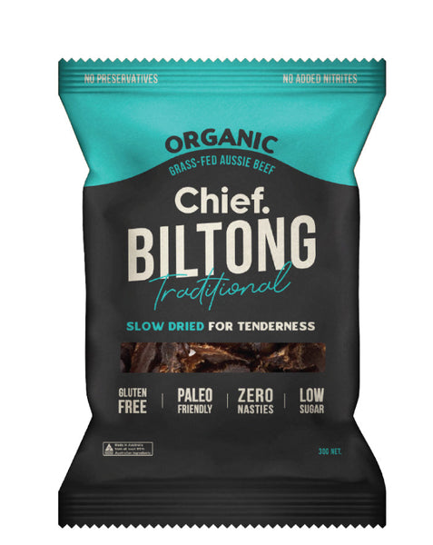 Chief Nutrition Traditional Beef Biltong 30g – Fine Food Direct