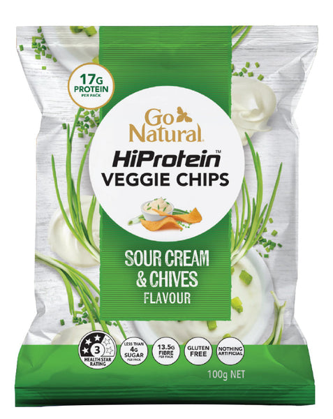 Go Natural HiProtein Probiotic Chips Sour Cream & Chives – Fine Food Direct