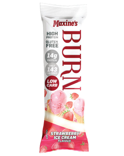 Maxine's Burn Bar Strawberry Ice Cream 40g – Fine Food Direct